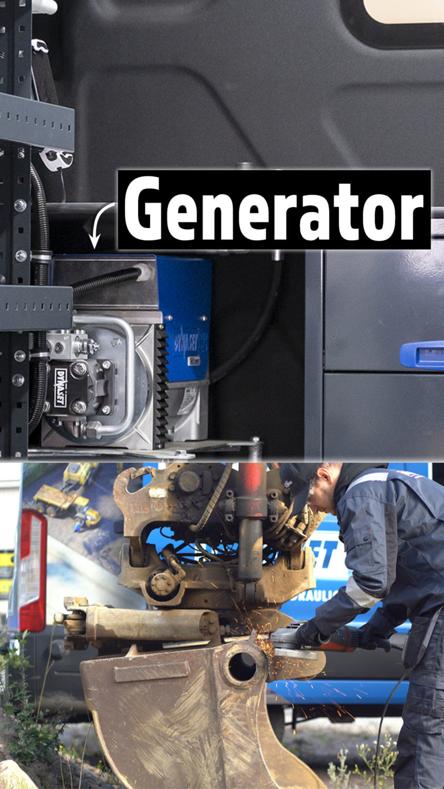 Video - Ford Transit equipped with HG Hydraulic Generator – DYNASET